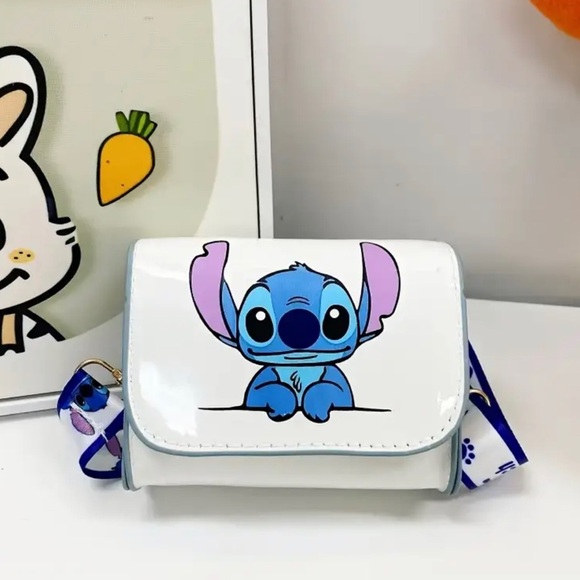 Disney | Other | Kids Blue And White Cartoon Character Crossbody Bag ...